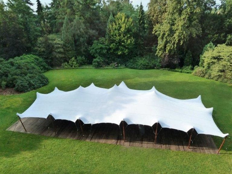 Stretchtent bruiloft 15 x 60 - Partyland